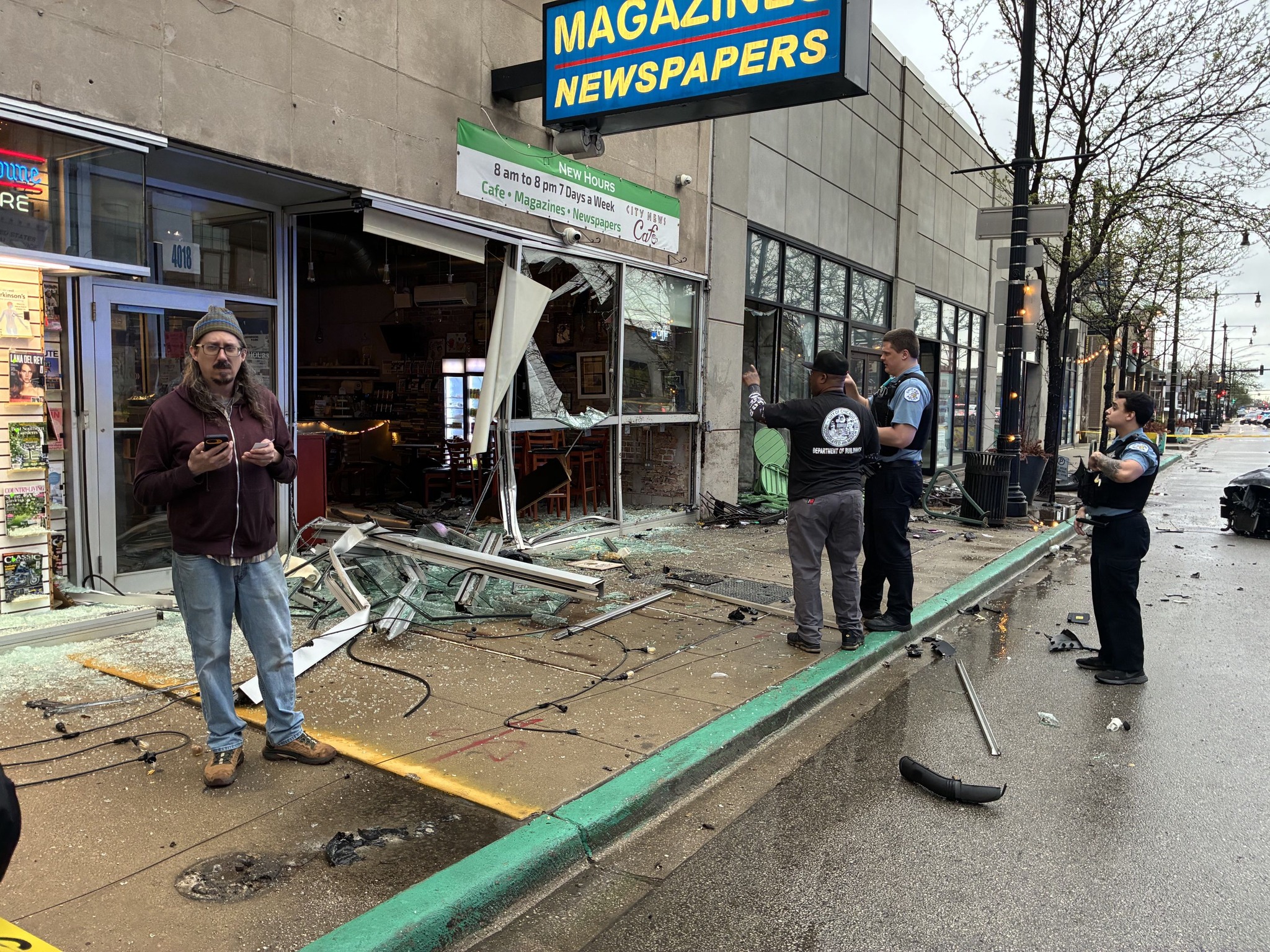 City News Cafe Back Open After Driver Fleeing Police Crashes Into ...